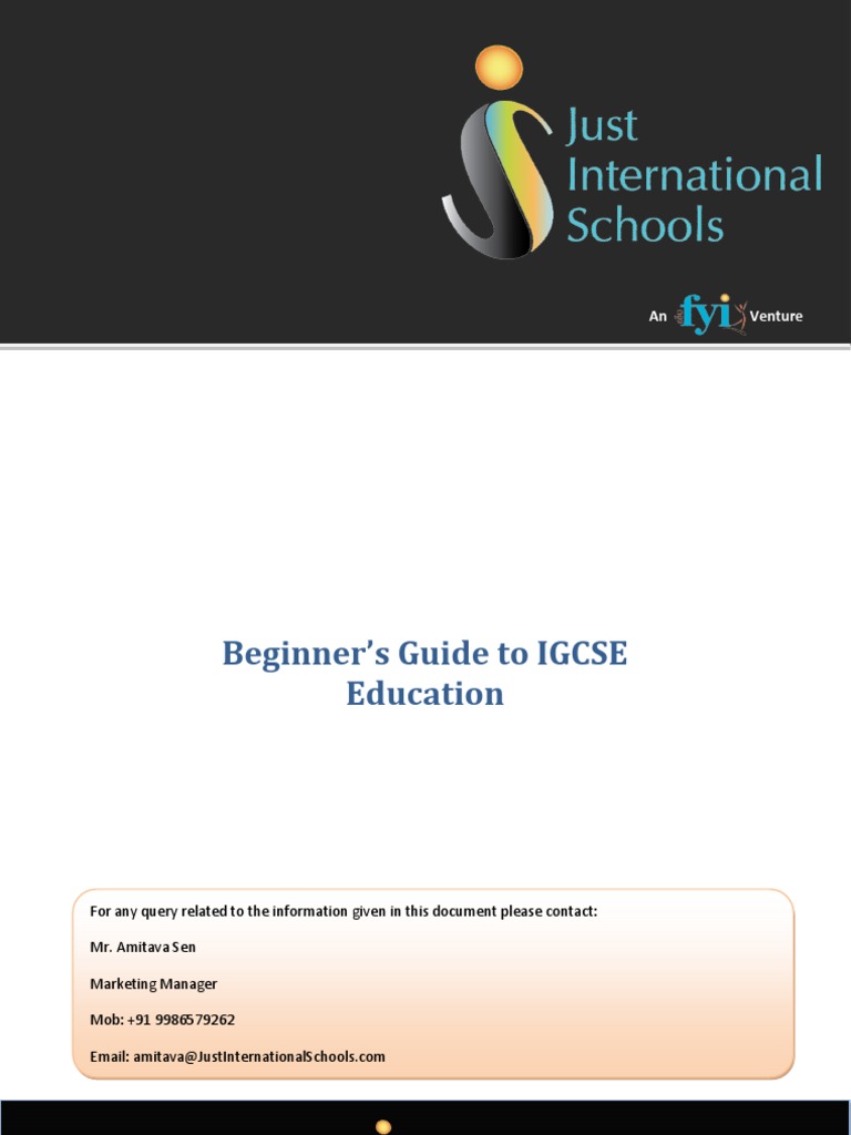 Beginner's Guide To IGCSE Education: An Venture | PDF