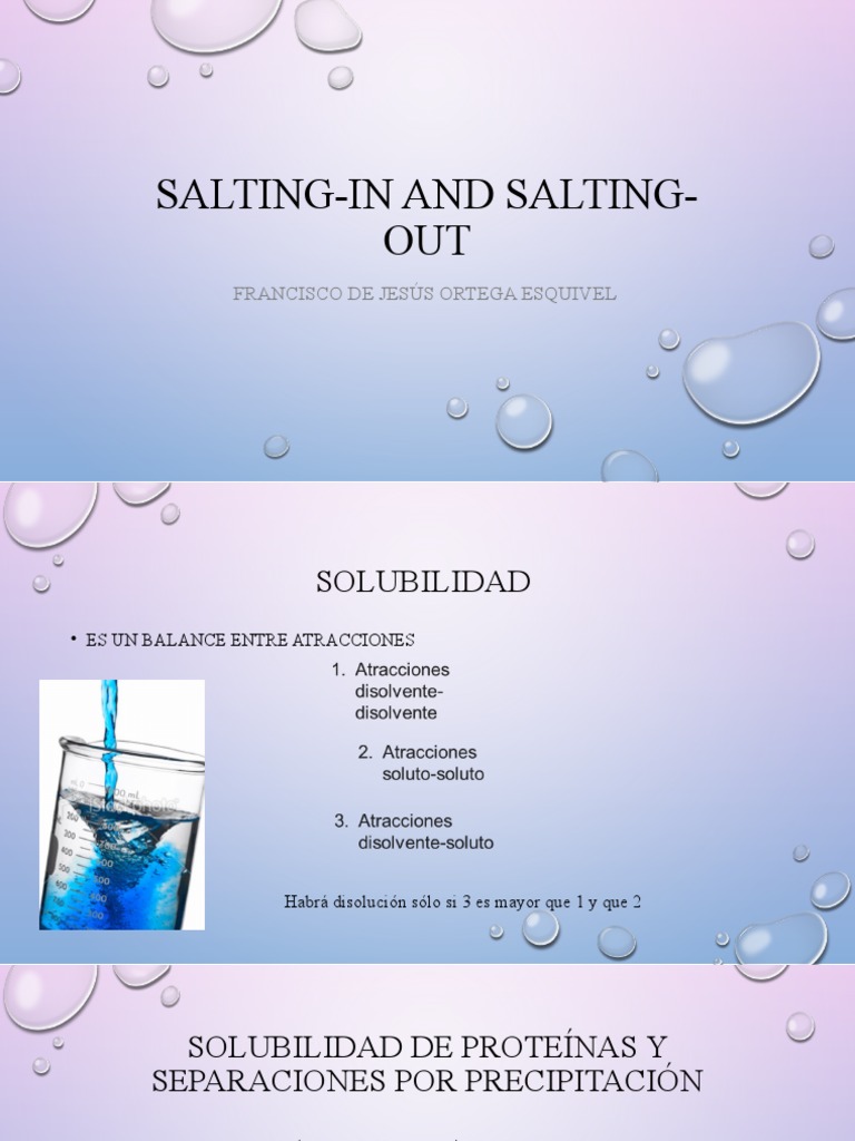 Salting-In and Salting-Out | PDF