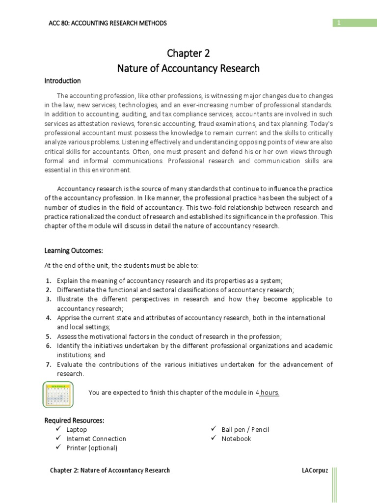 Chapter 2 Nature of Accountancy Research | PDF | Accounting | Audit