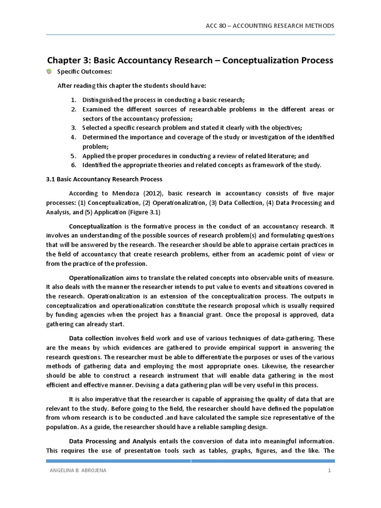 Chapter 3 Basic Accountancy Research | PDF | Validity (Statistics ...