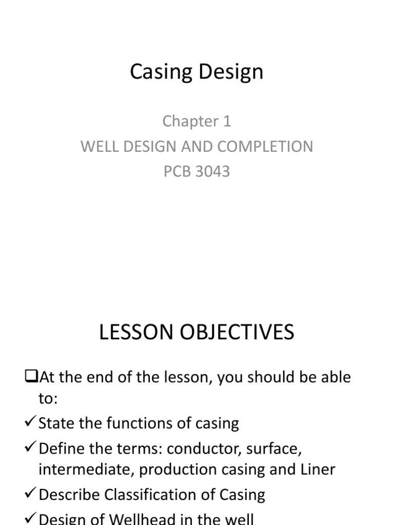 Casing Design Preliminary | PDF | Casing (Borehole) | Oil Well