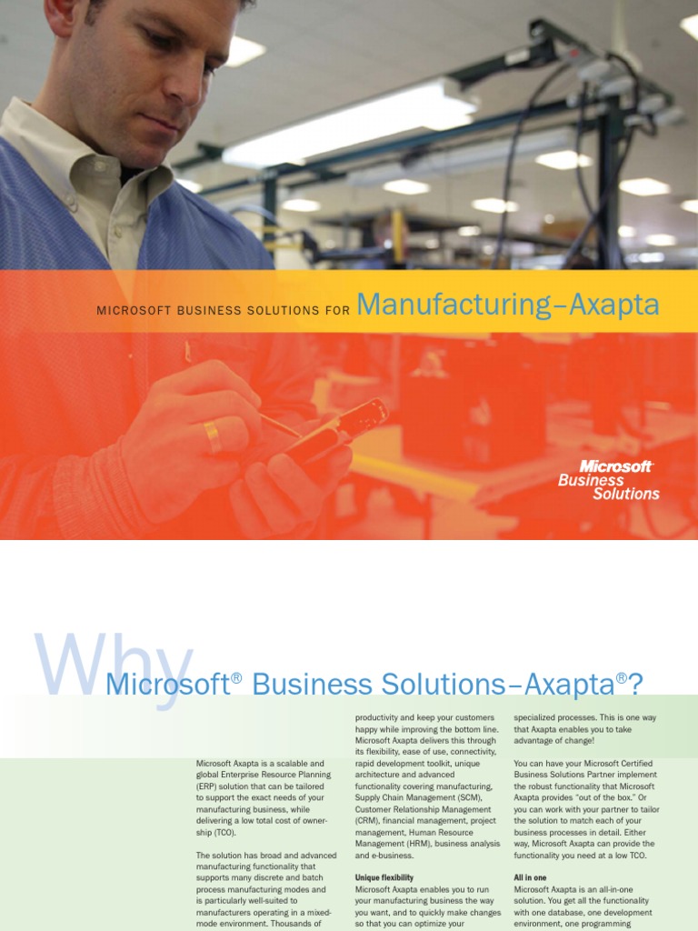 Manufacturing-Axapta: Microsoft Business Solutions For | PDF ...