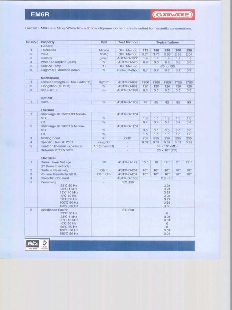 02 - Film Poliester EM6 - LO (A) | PDF