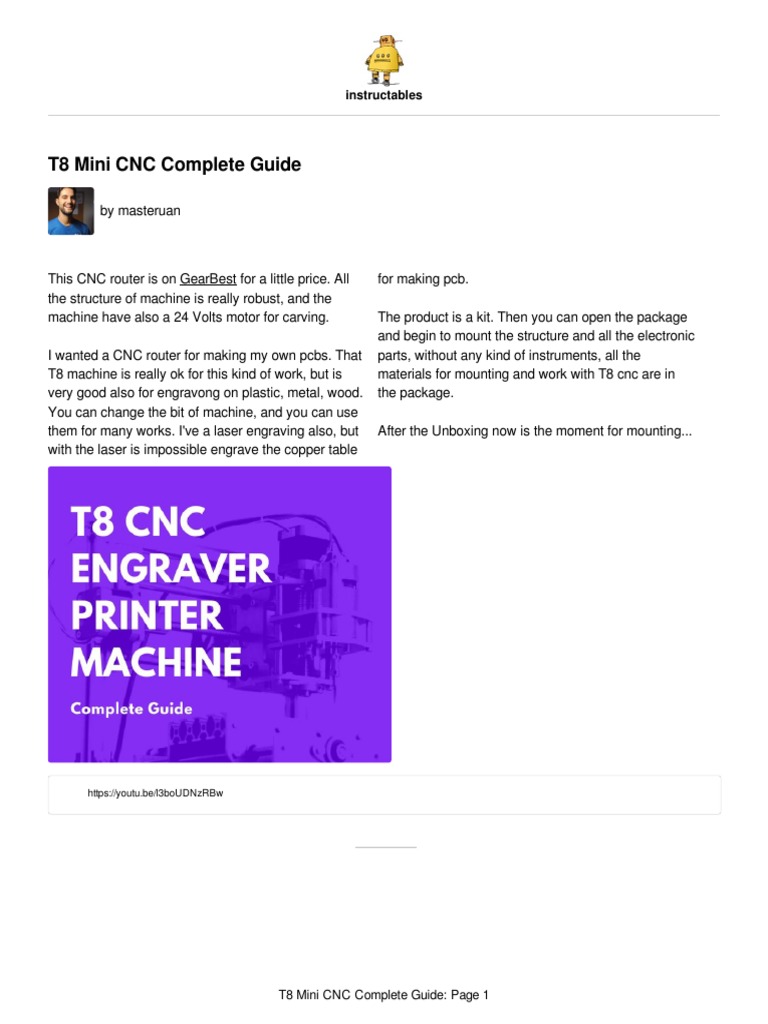 T8 Mini CNC Router Assembly Guide | PDF