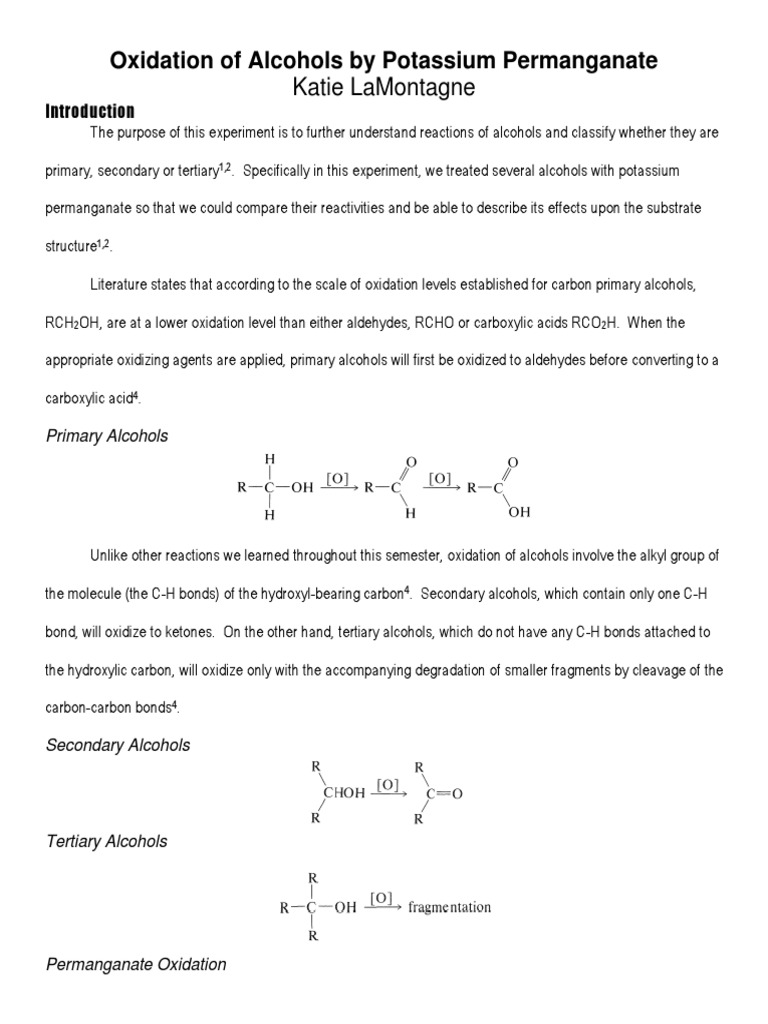 Organic Chem 1 Lab - Oxidation | PDF | Alcohol | Aldehyde