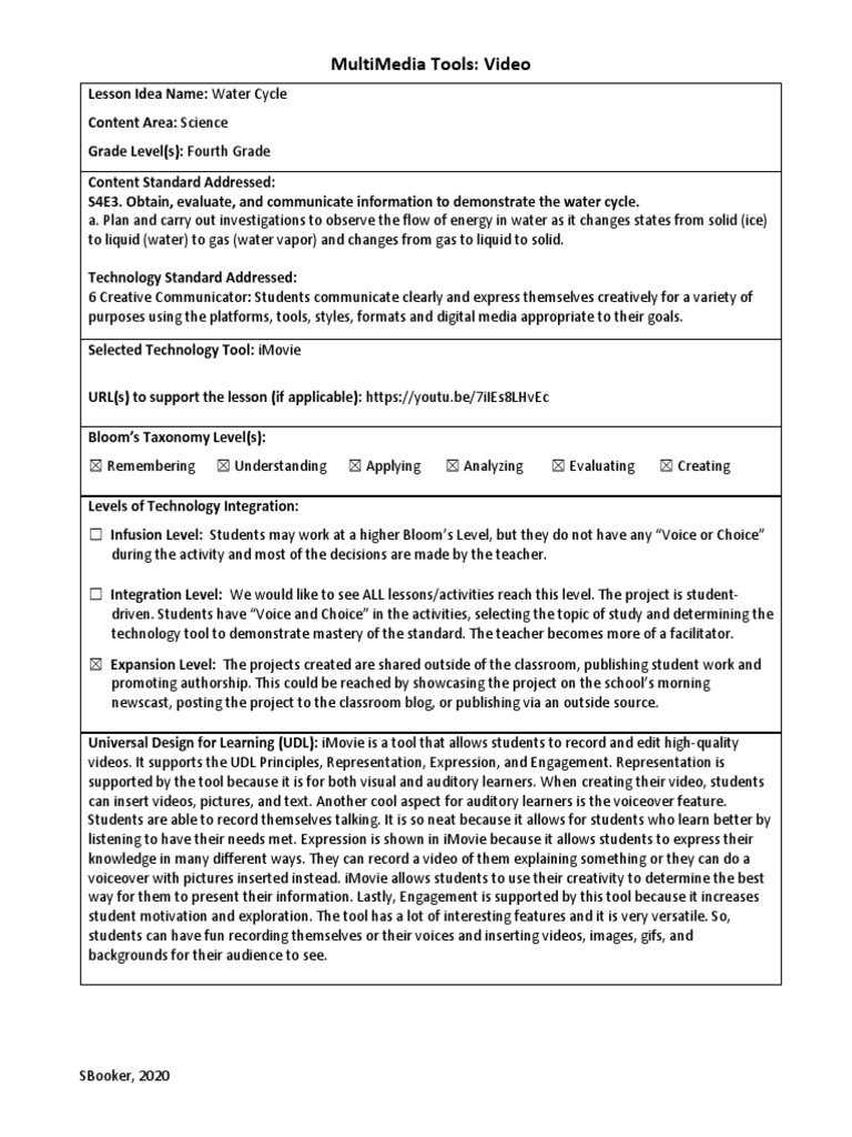 m11 Multimedia Video Lesson Plan | PDF | Multimedia | Communication