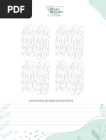 Letter D Calligraphy Tracing Page | PDF