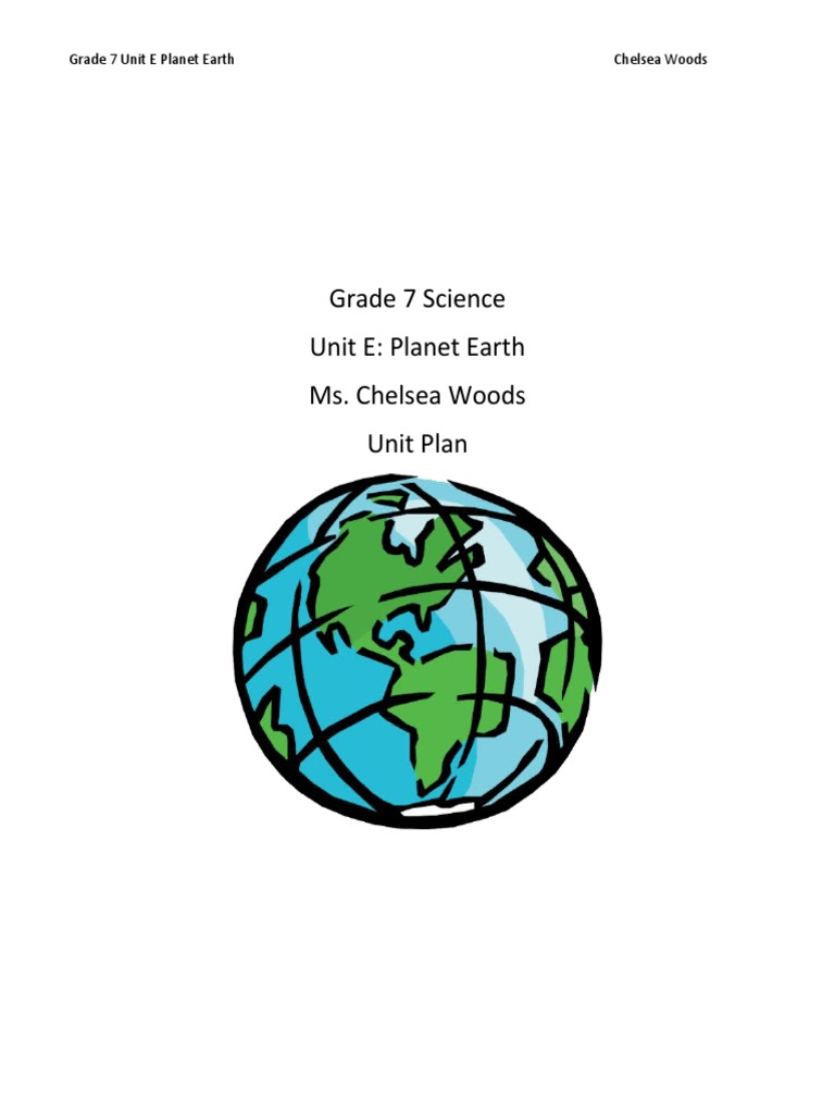 Science 7 Unit e Plant Earth Unit Plan | PDF | Rock (Geology) | Geology