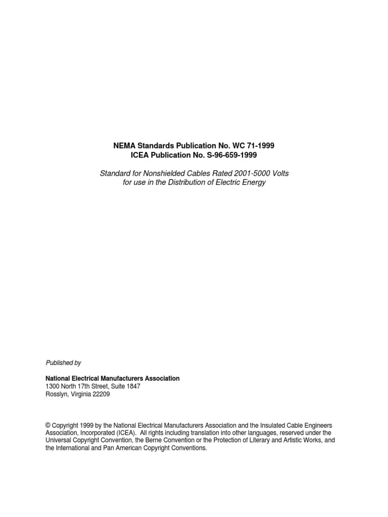 NEMA WC-71-1999-icea-71-1999icea-s-96-659-1999 | PDF | Electrical ...