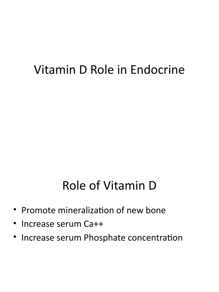 Vitamin D Role in Endocrine | PDF | Wellness