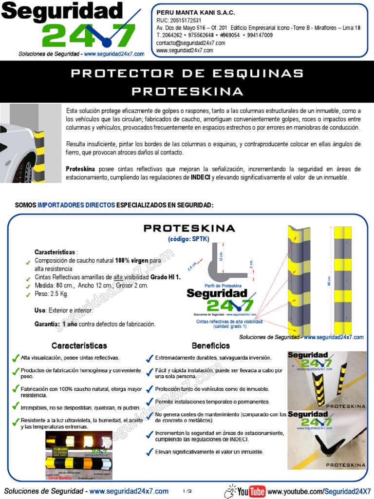 Ficha Técnica ProtectorEsquinas Proteskina S24x7 | PDF | Naturaleza
