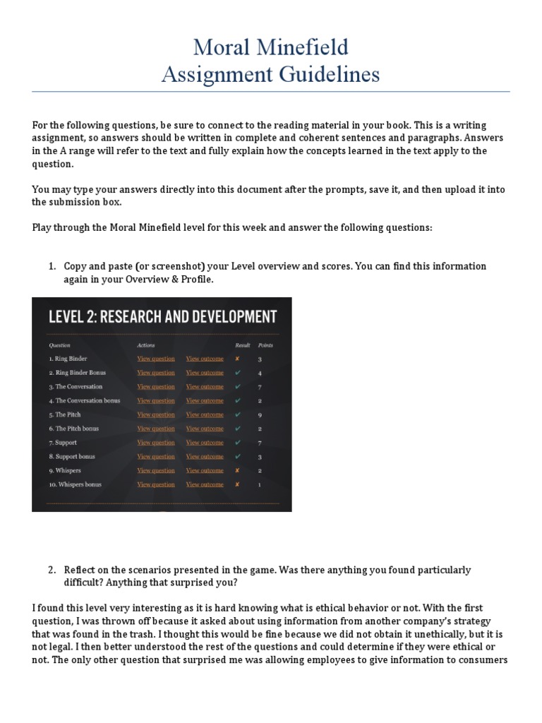 Moral Minefield Level 2 - Isabelle Jensen | PDF | Immanuel Kant | Reason