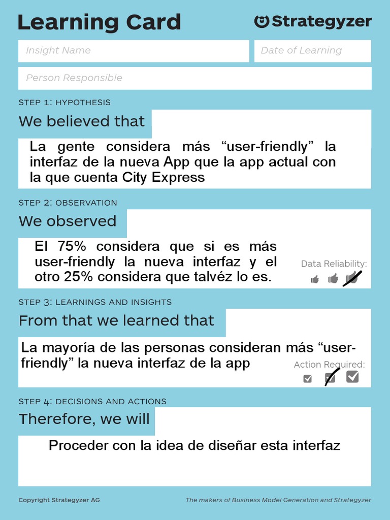 Ejemplo de Learning Card | PDF | Business