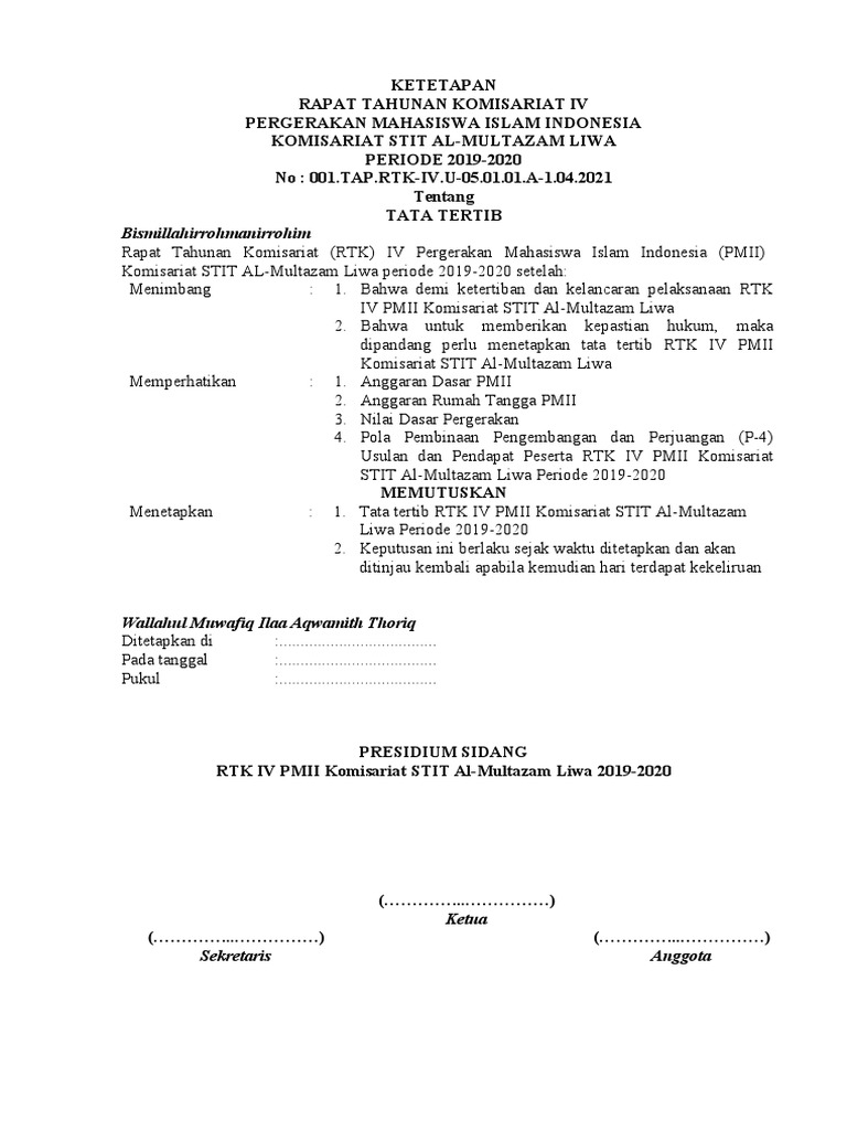 Draft RTK Pmii | PDF