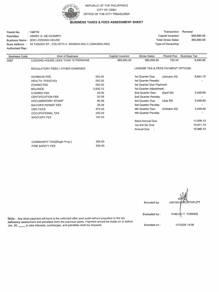 2020 Mayor's Permit Assessment | PDF
