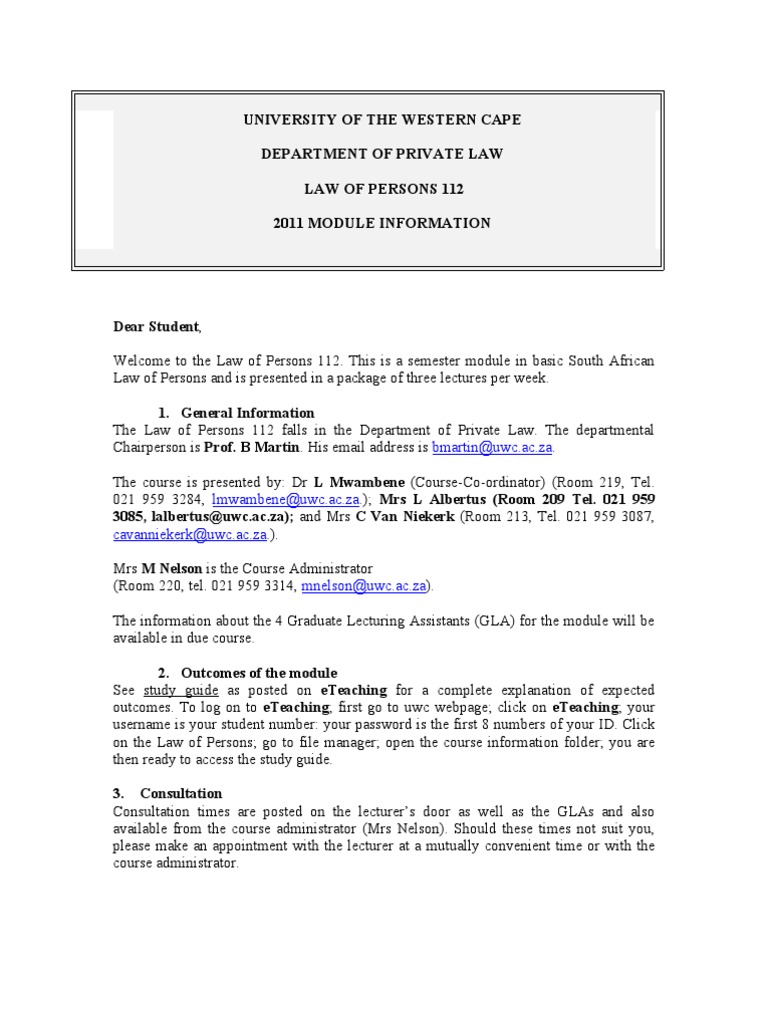 2011 LOP Course Information | PDF | Test (Assessment)