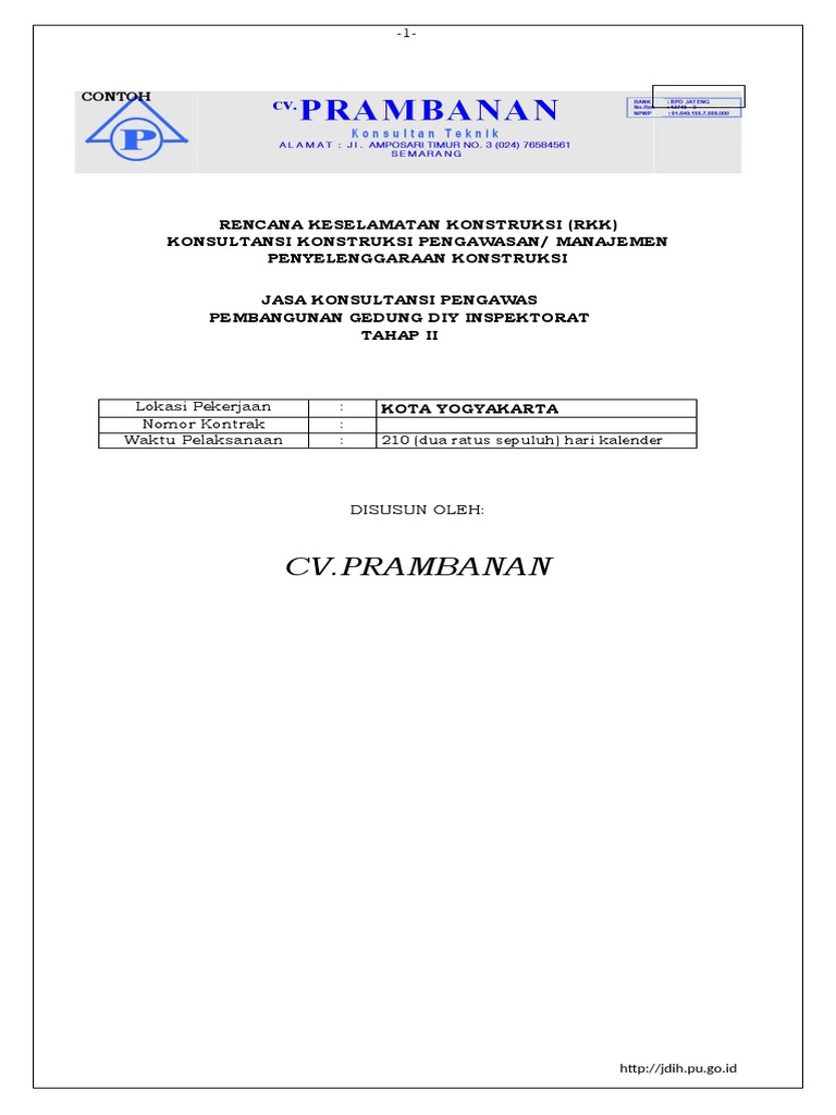 FORMAT RKK Pengawas Edit | PDF