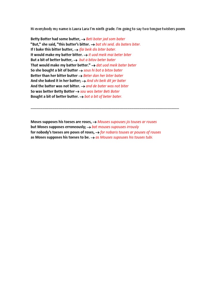 Hi Everybody My Name Is Laura Lara I'm Ninth Grade. I'm Going To Say ...