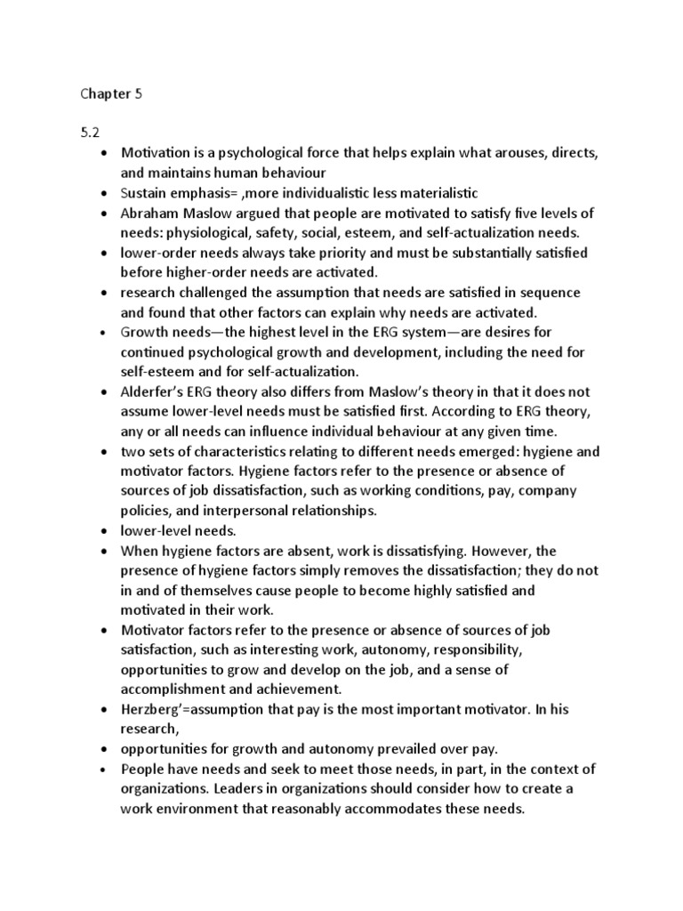 Ob Chap 5 | PDF | Goal | Goal Setting