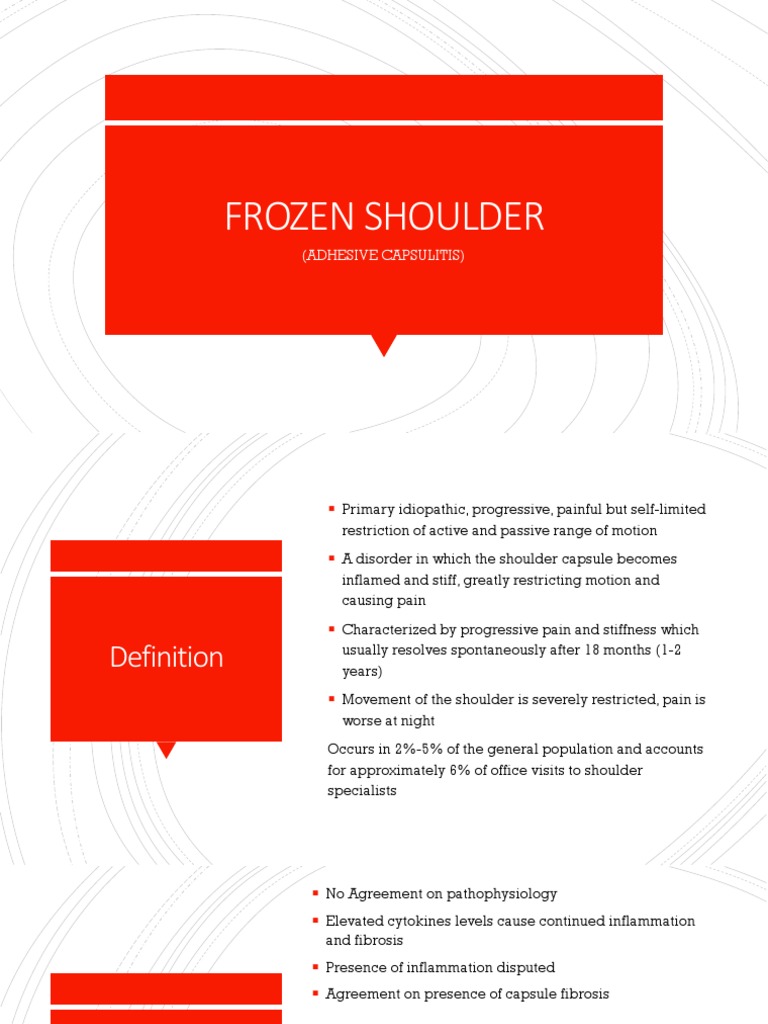 Frozen Shoulder Revised | PDF | Diseases And Disorders | Clinical Medicine