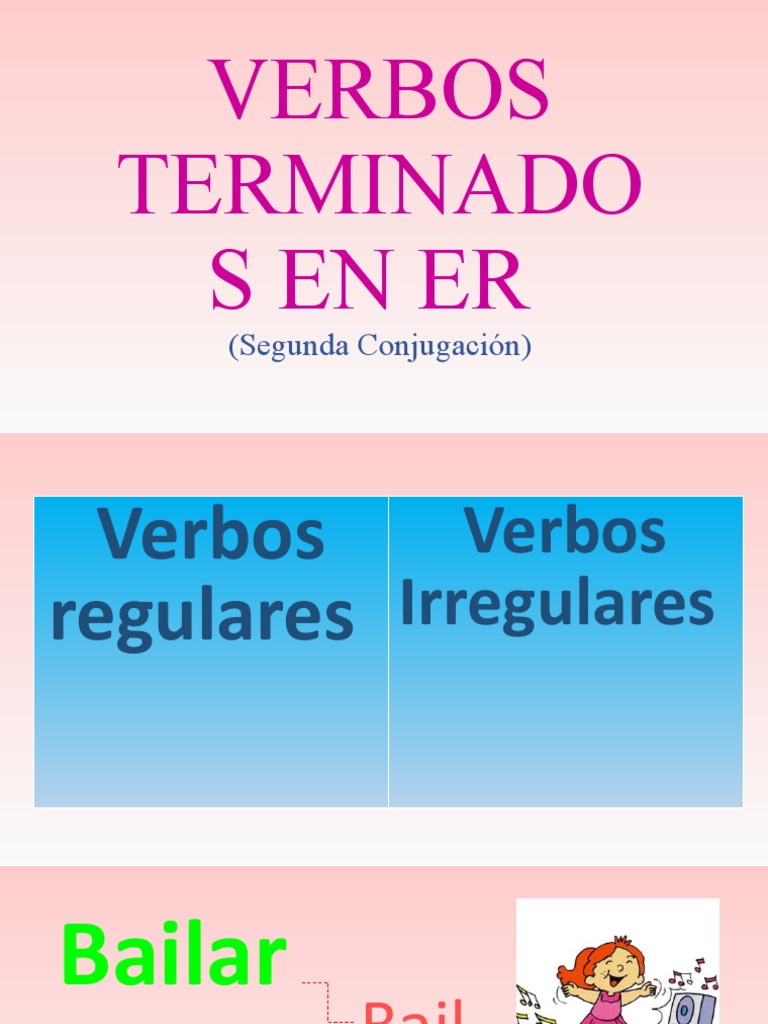 Conjugación de Verbos en ER en Español | PDF | Artes del Lenguaje y ...
