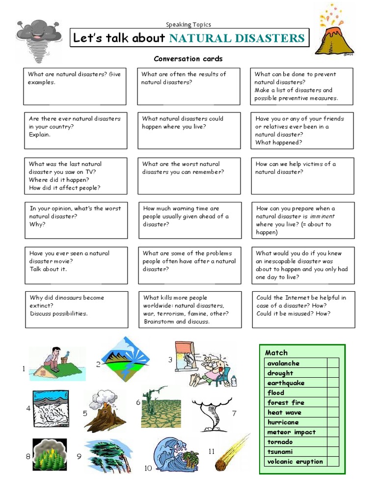 Lets Talk About Natural Disasters Activities Promoting Classroom ...
