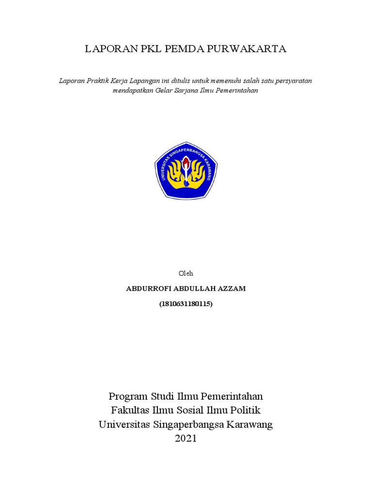 Laporan PKL Pemda Purwakarta | PDF