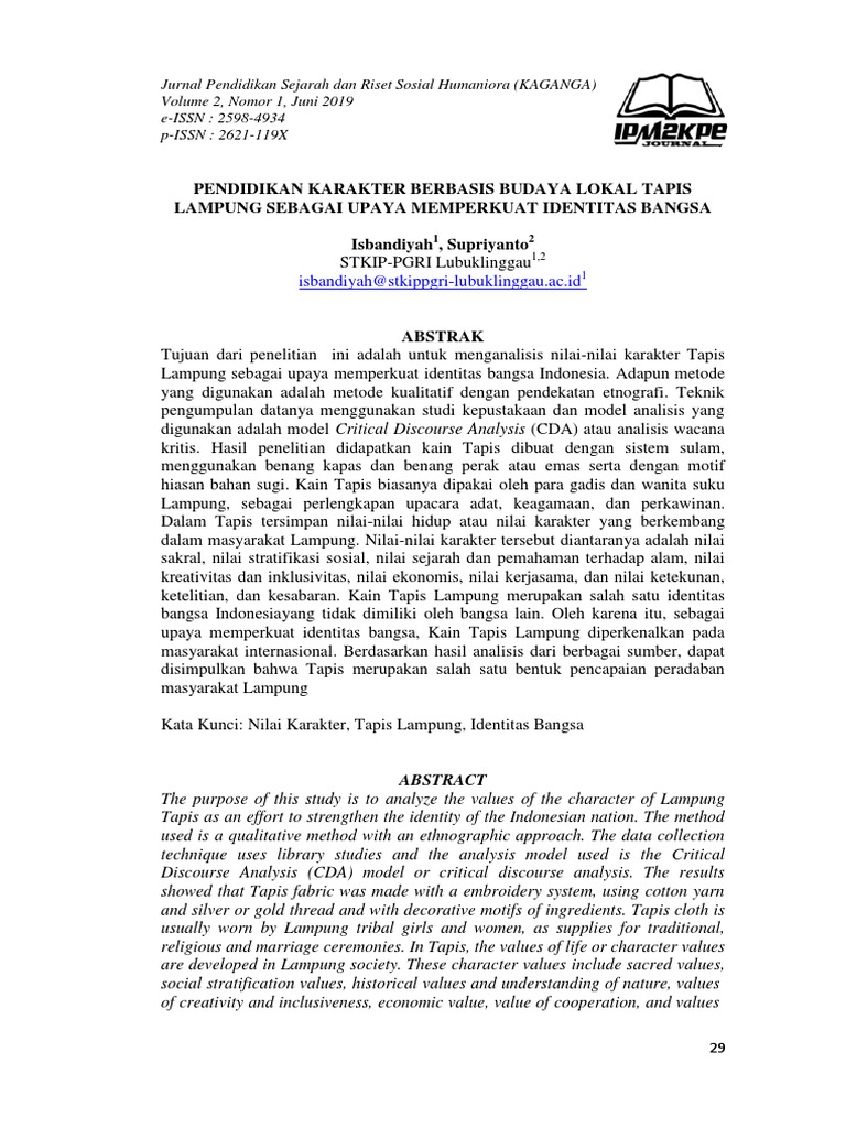 Artikel Jurnal Kaganga Tapis | PDF