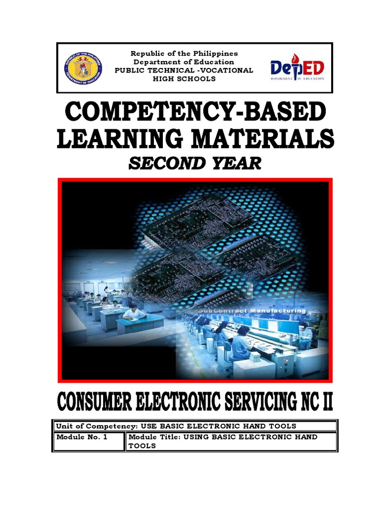 Y2 - Module 1 - Using Basic Electronic Hand Tools | PDF | Printed ...