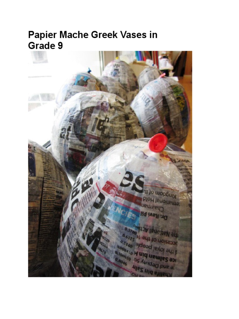 Papier Mache Greek Vases in Grade | PDF