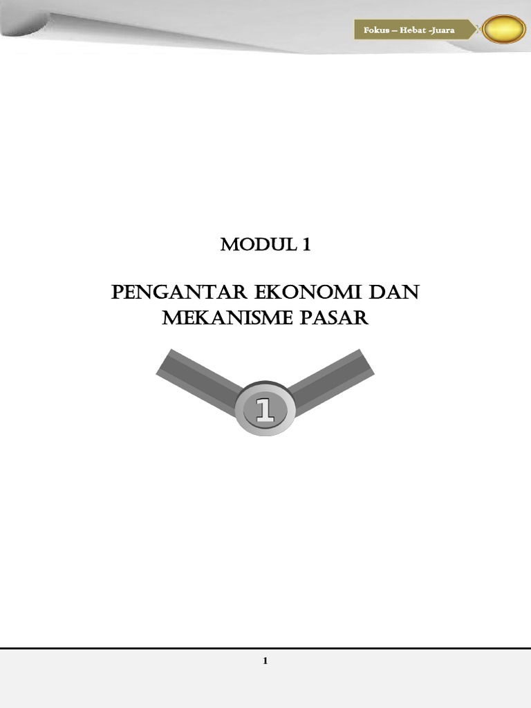 Modul 1 Ekonomi - Ot Posi | PDF
