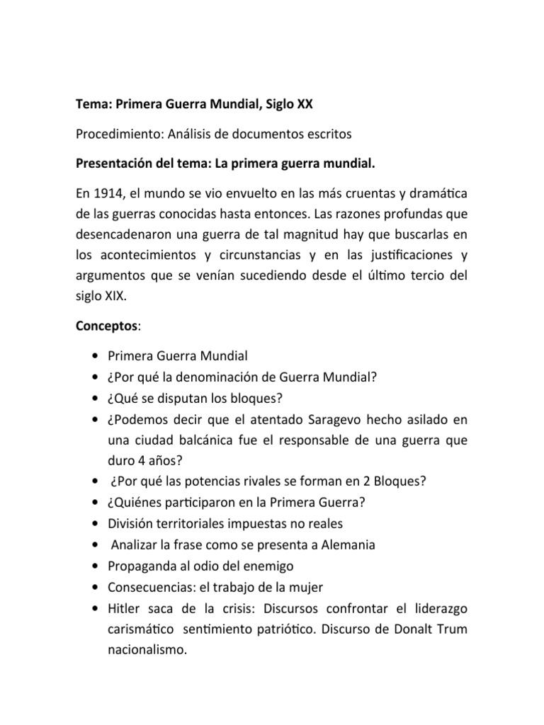 Primera Guerra Mundial | PDF | Primera Guerra Mundial | Autor