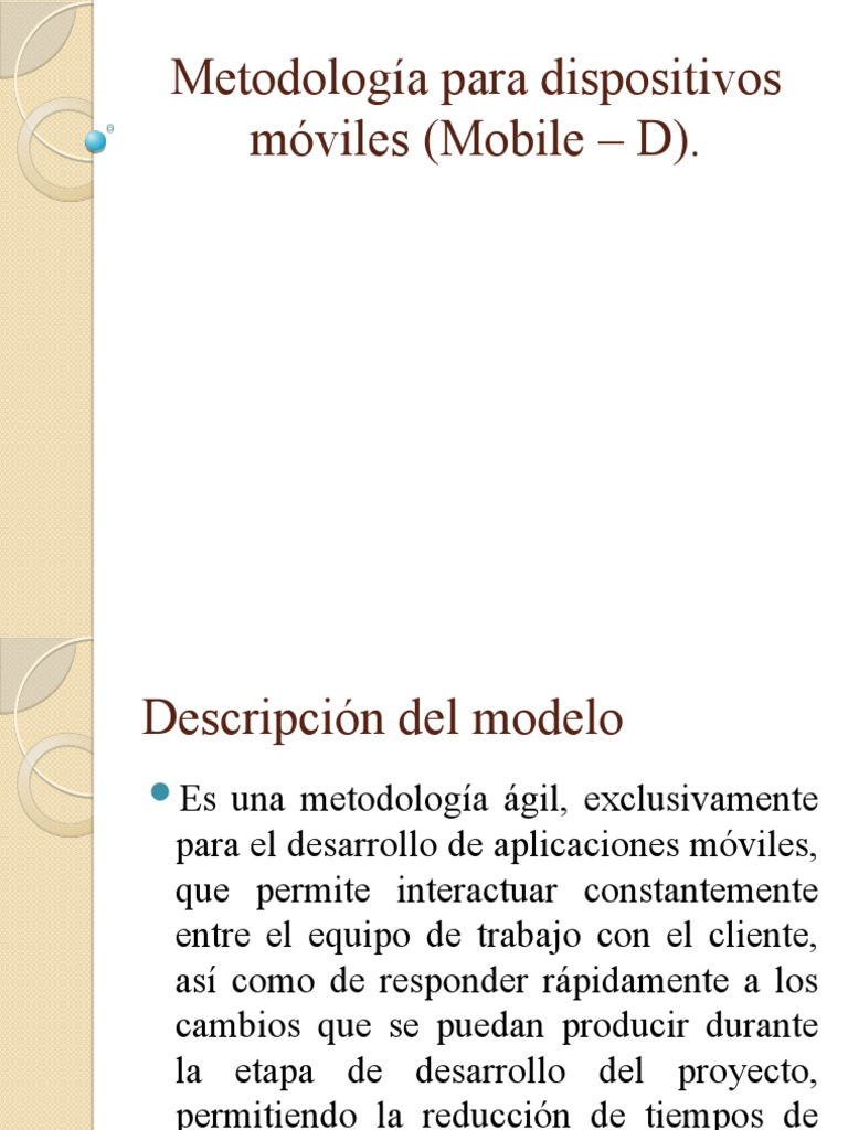 Metodología para Dispositivos Móviles (Mobile - D | PDF