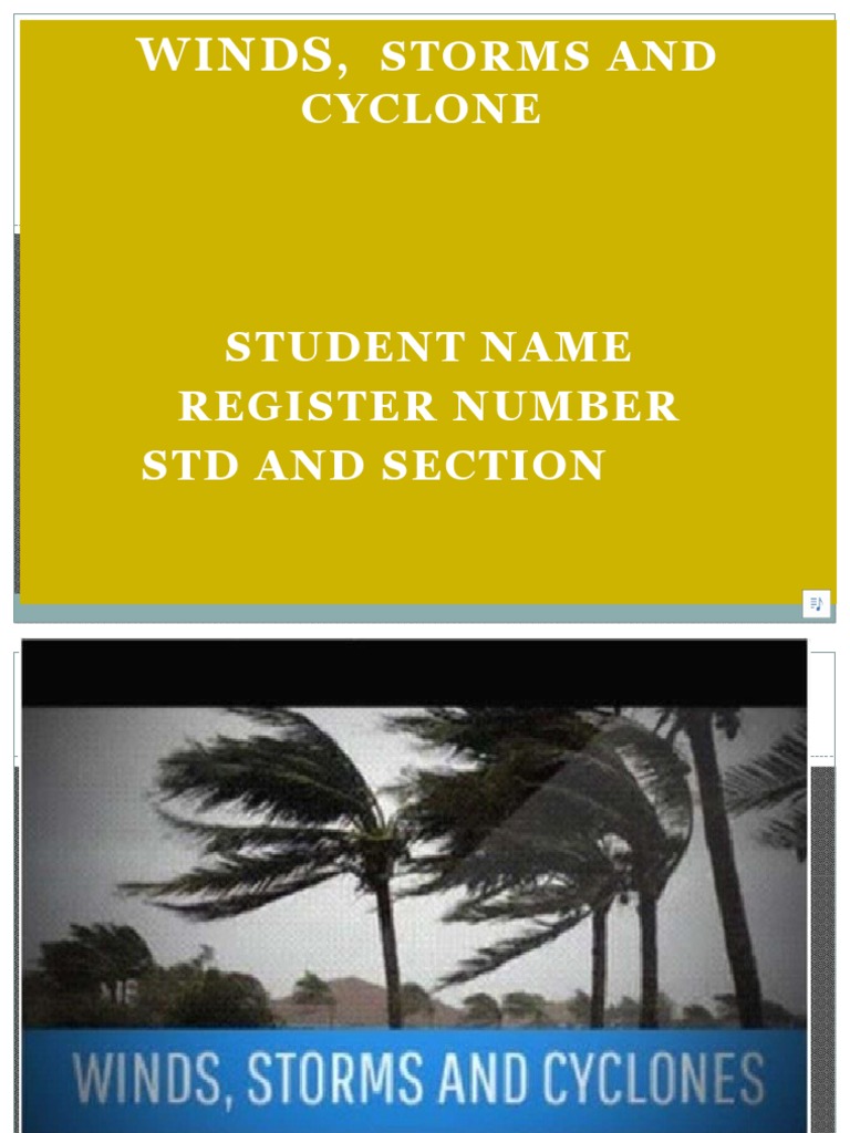 Winds, Storms& Cyclone - Project | PDF