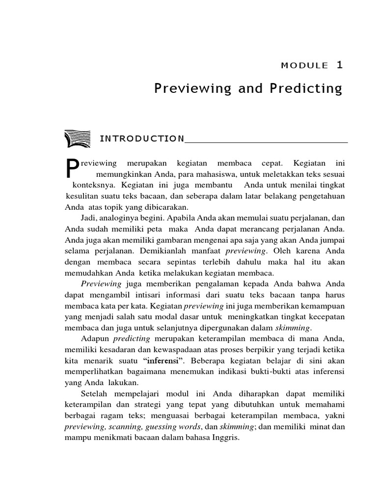 Preview and Predict | PDF | Seni & Disiplin Bahasa