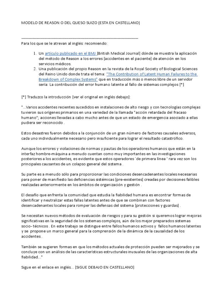 Modelo de Reason y Seguridad en Sistemas | PDF | Probabilidad ...