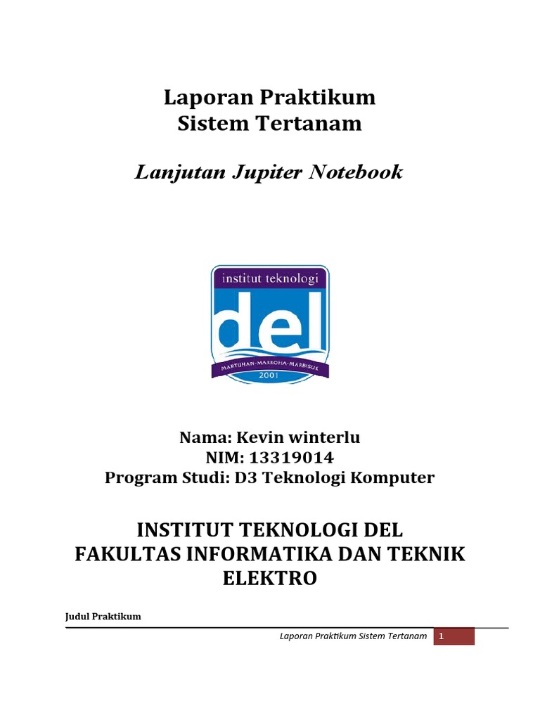 Laporan Praktikum Sistem Tertanam: Lanjutan Jupiter Notebook | PDF | Metode & Bahan Ajar | Komputer