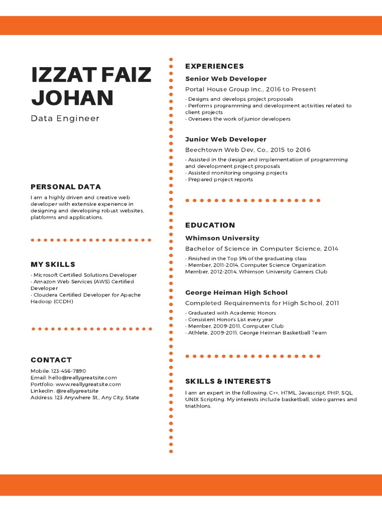 Izzat Faiz Johan: Data Engineer | PDF | World Wide Web | Internet & Web