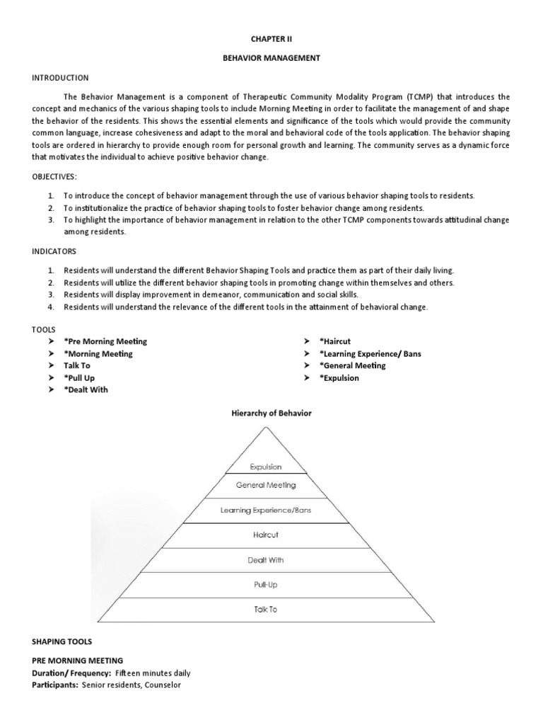 Chapter II Behavior Management | PDF | Behavior | Learning