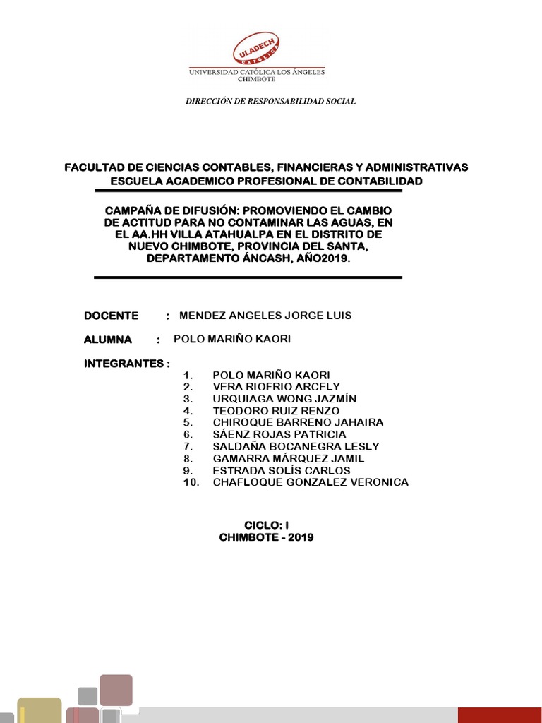 PROYECTO | PDF | Escasez de agua | La contaminación del agua