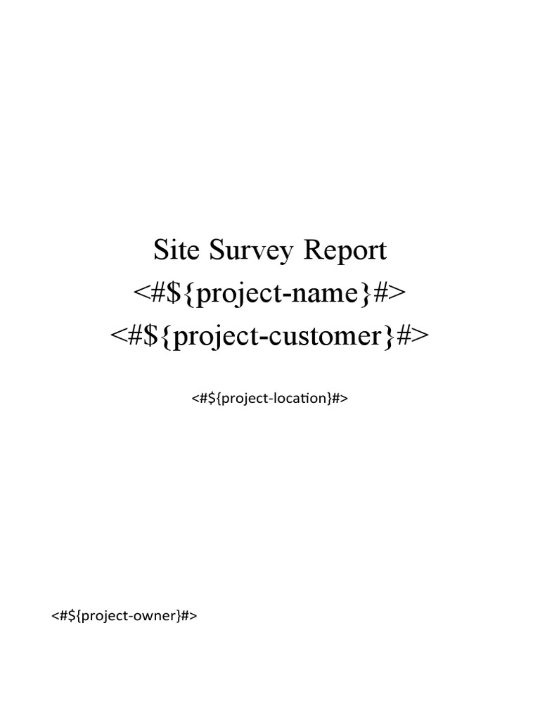 Example Site Survey Project Report Template | PDF | Wireless Access ...
