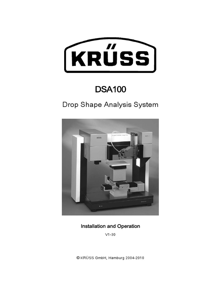 Kruss Manual-Dsa100 | PDF | Camera | Microsoft Windows
