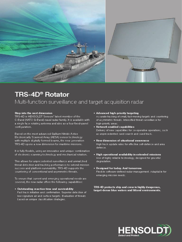 Hensoldt TRS-4D® Rotator | PDF | Radar | Microwave Technology