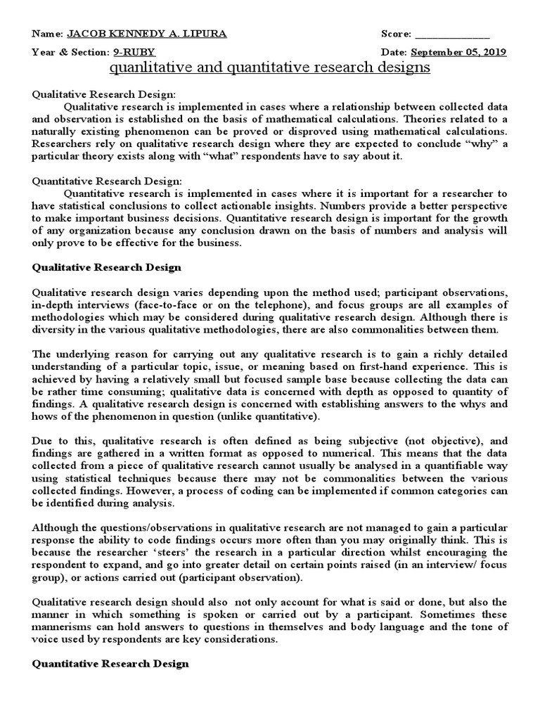 Qualitative and Quantitative | PDF | Quantitative Research | Research ...