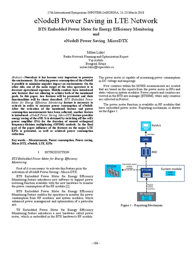 eNodeB Power Saving in LTE Network | PDF | Orthogonal Frequency ...