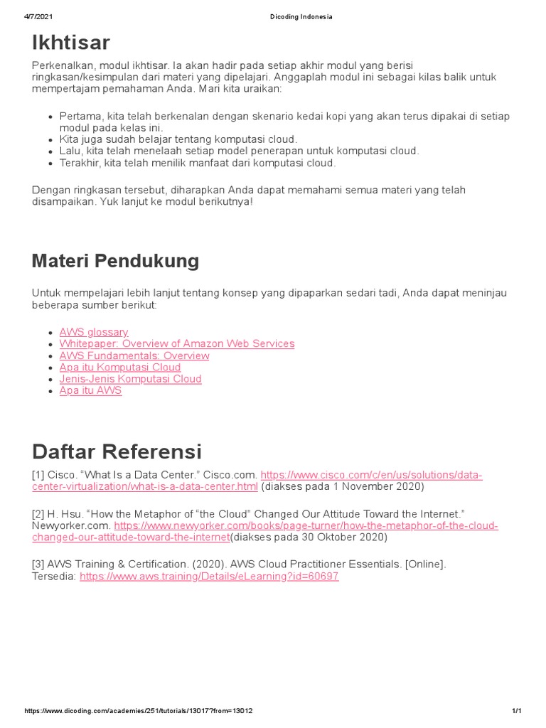 Ringkasan Modul Komputasi Cloud | PDF | Seni | Komputer