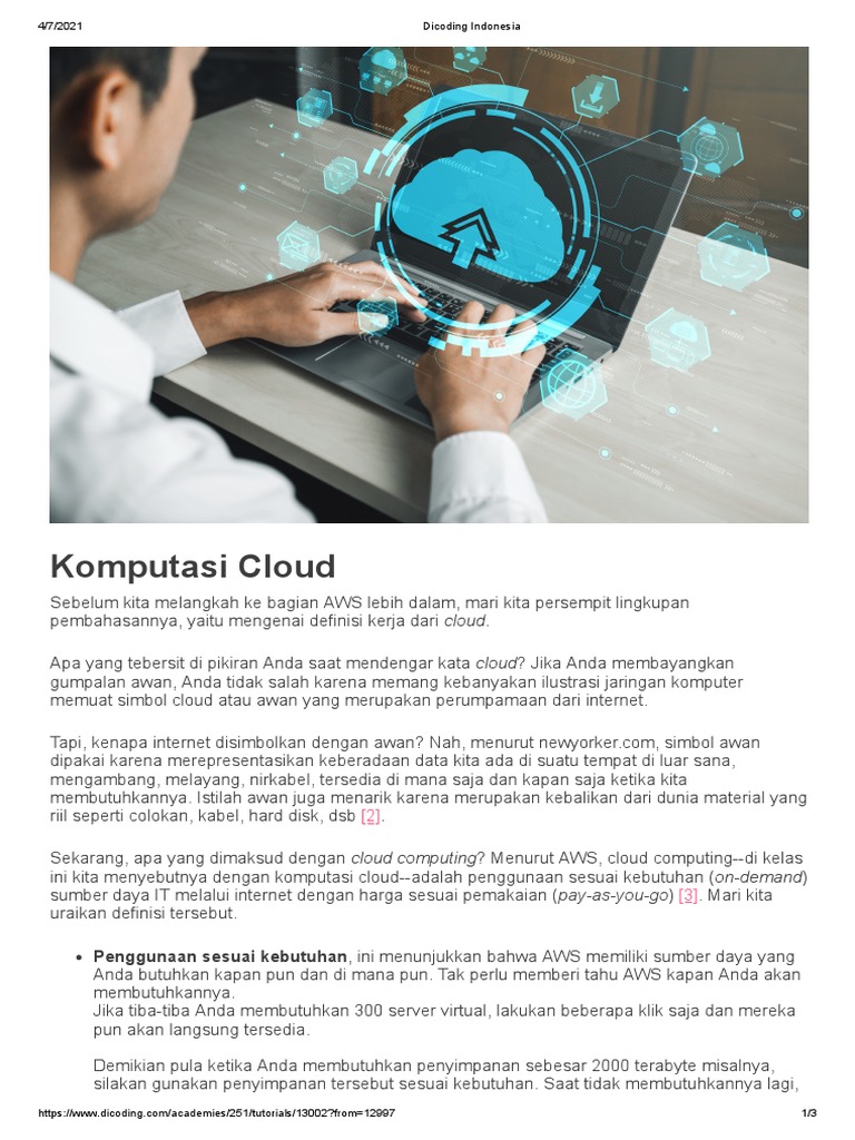 1.3. Komputasi Cloud - Dicoding Indonesia | PDF
