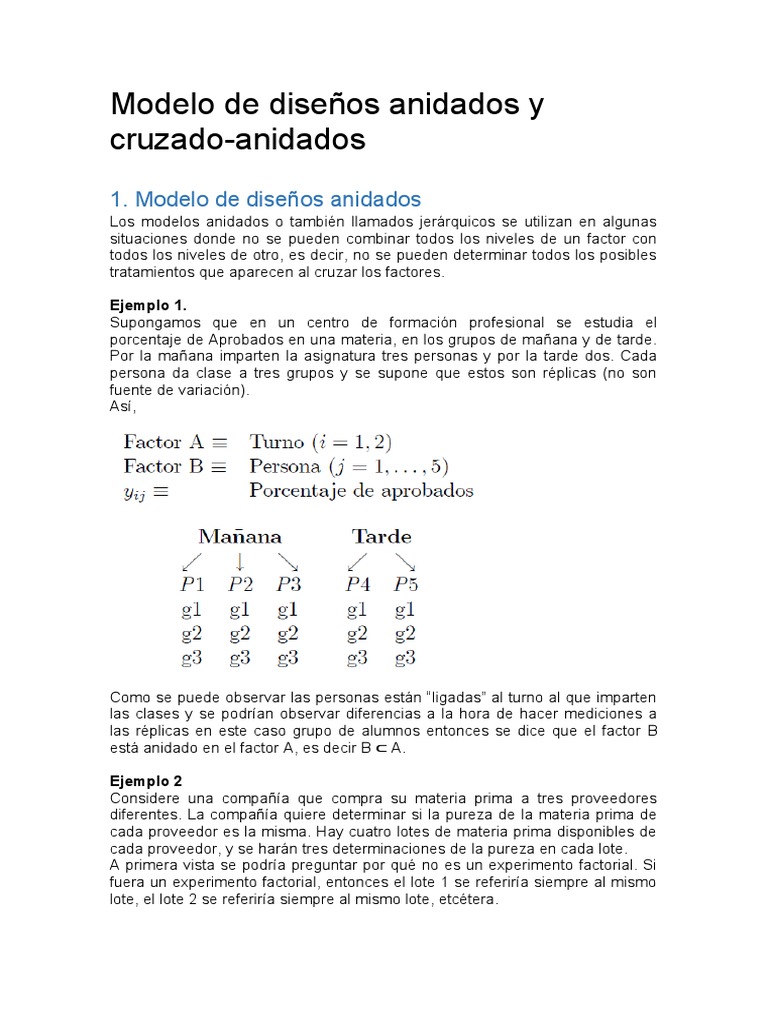 Modelo de Diseños Anidados | PDF | Análisis de variación | Science