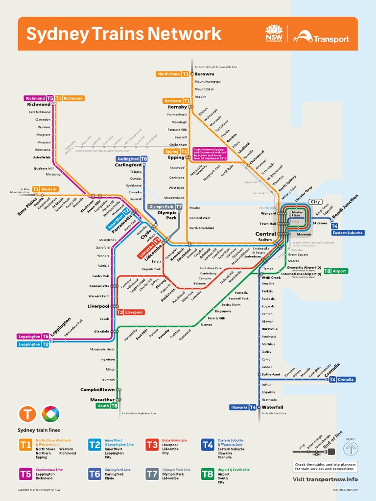 Sydney Trains Network Map | PDF