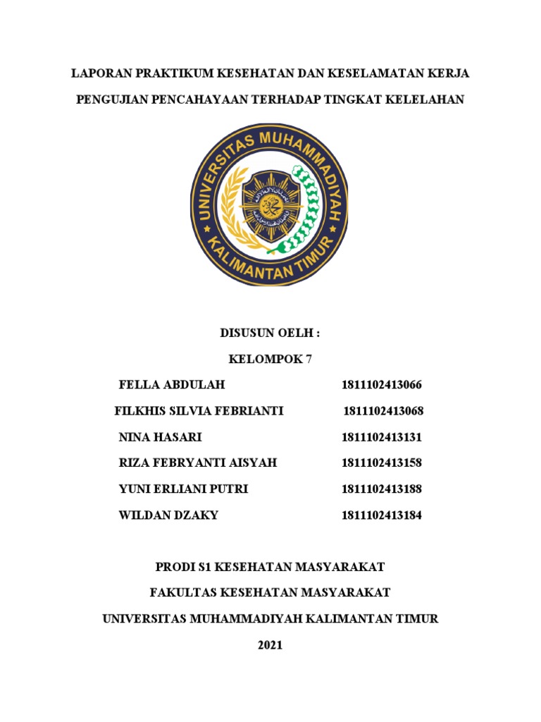 Laporan Prak K3 Kel Pencahayaan | PDF